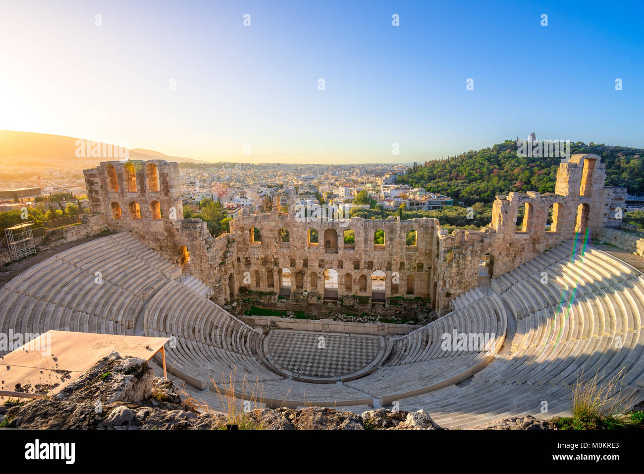 The theater of Herodion Atticus under the ruins of Acropolis, Athens ...