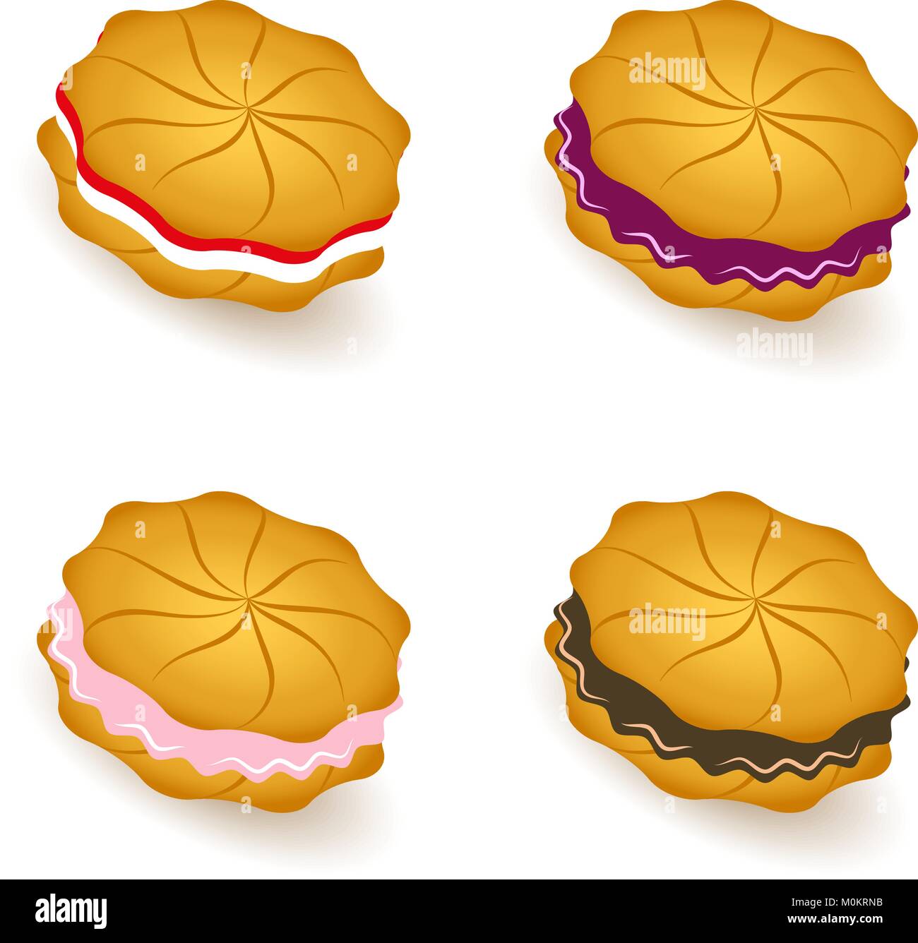 Tasty cookies cream on Stock Vector Images - Alamy