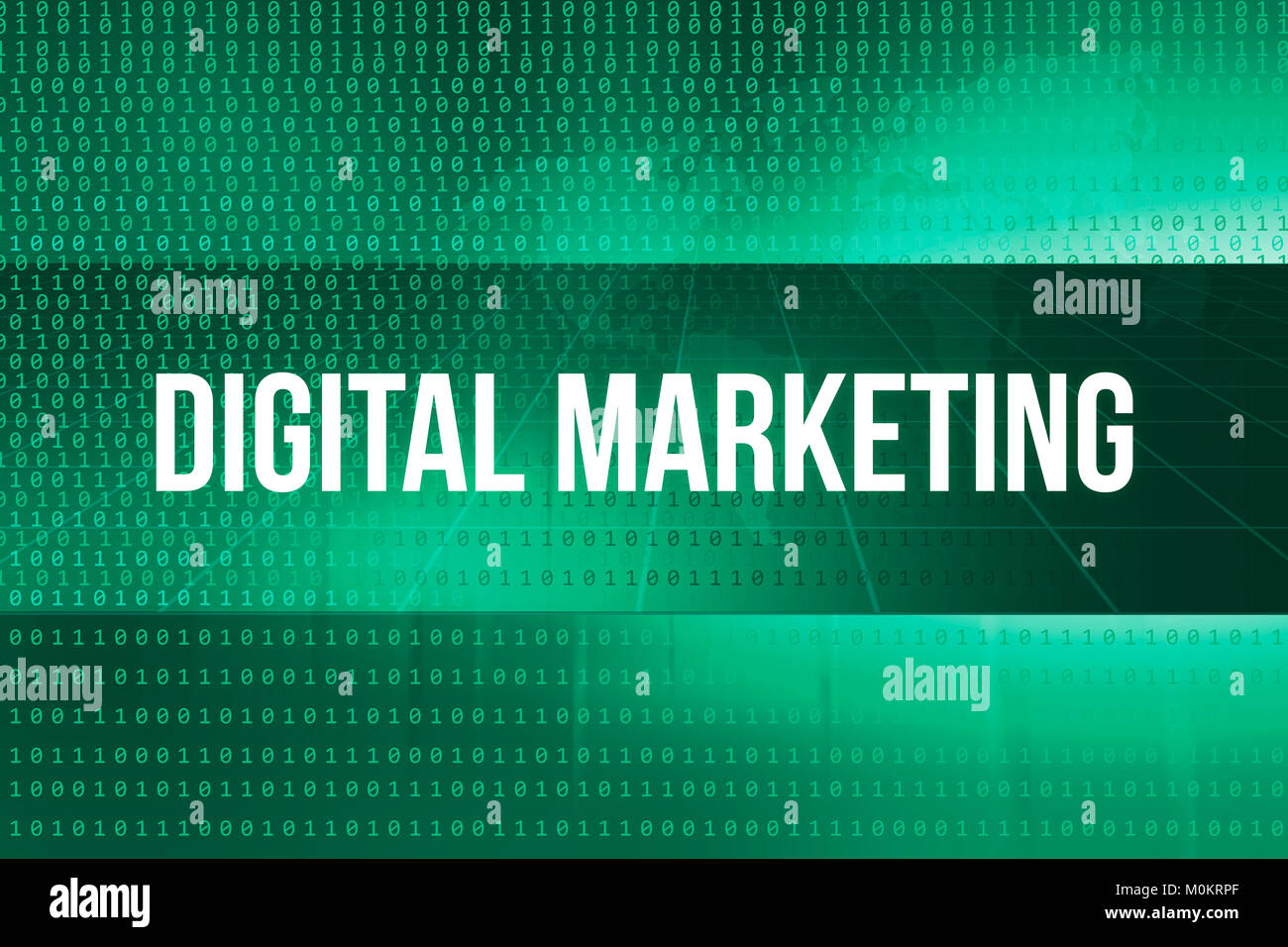 Digital binary codes background, big flat green screen with covered by ...