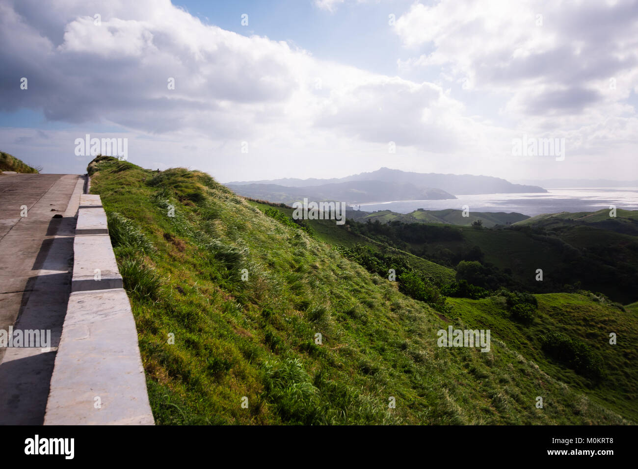 Scenic road at Vayang Rolling Hills, Batanes, Philippines Stock Photo ...