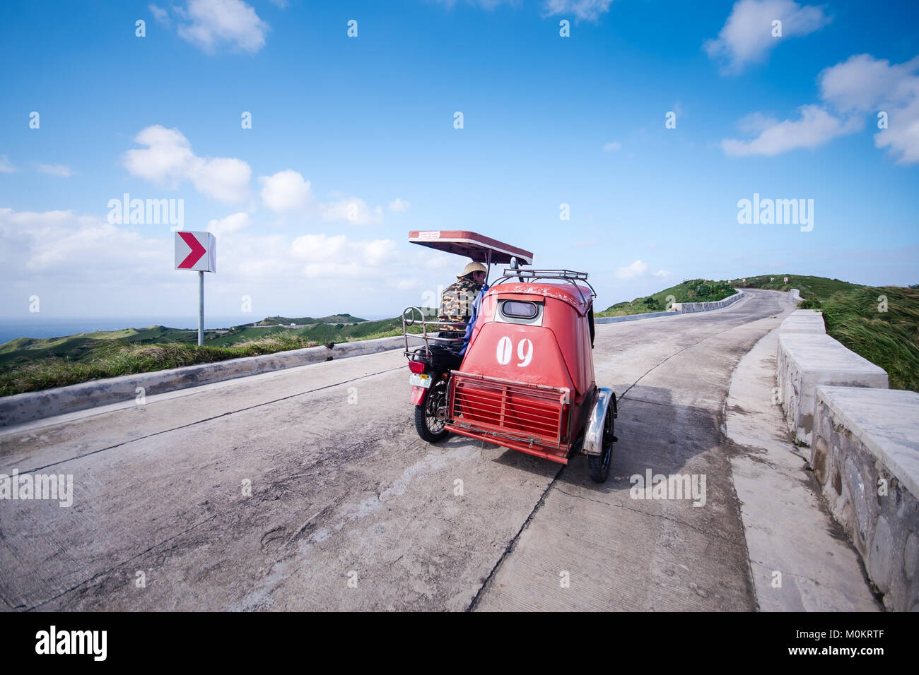 Scenic road at Vayang Rolling Hills, Batanes, Philippines Stock Photo ...