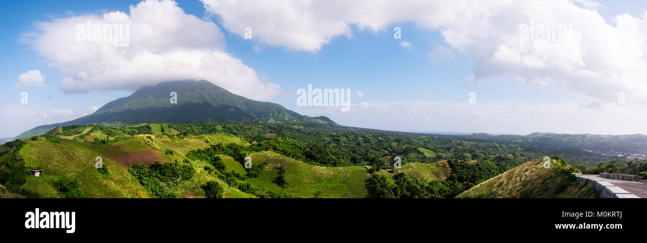 Scenic view of Mt. Iraya at Vayang Rolling Hills, Batanes, Philippines ...