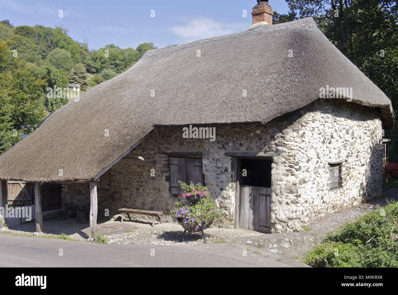 Thatched cottage house home DEvon England UK Stock Photo - Alamy