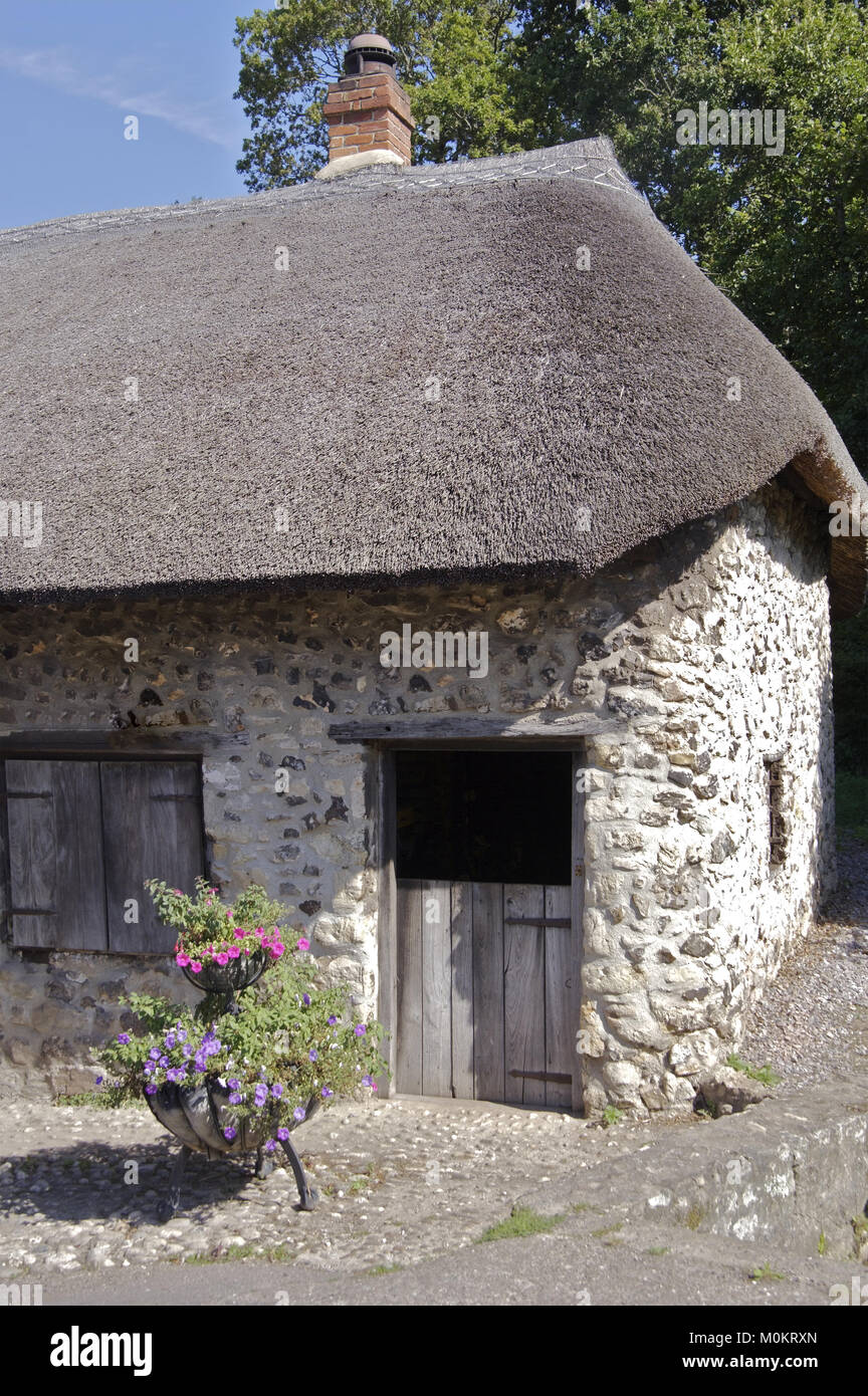Thatched cottage house home DEvon England UK Stock Photo - Alamy