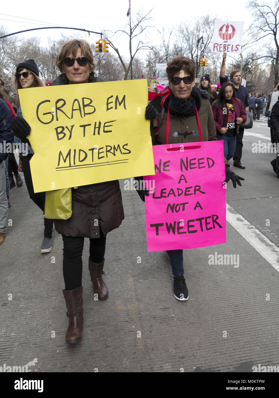 Hundreds Of Thousands Of New Yorkers Attended The Womens March In New