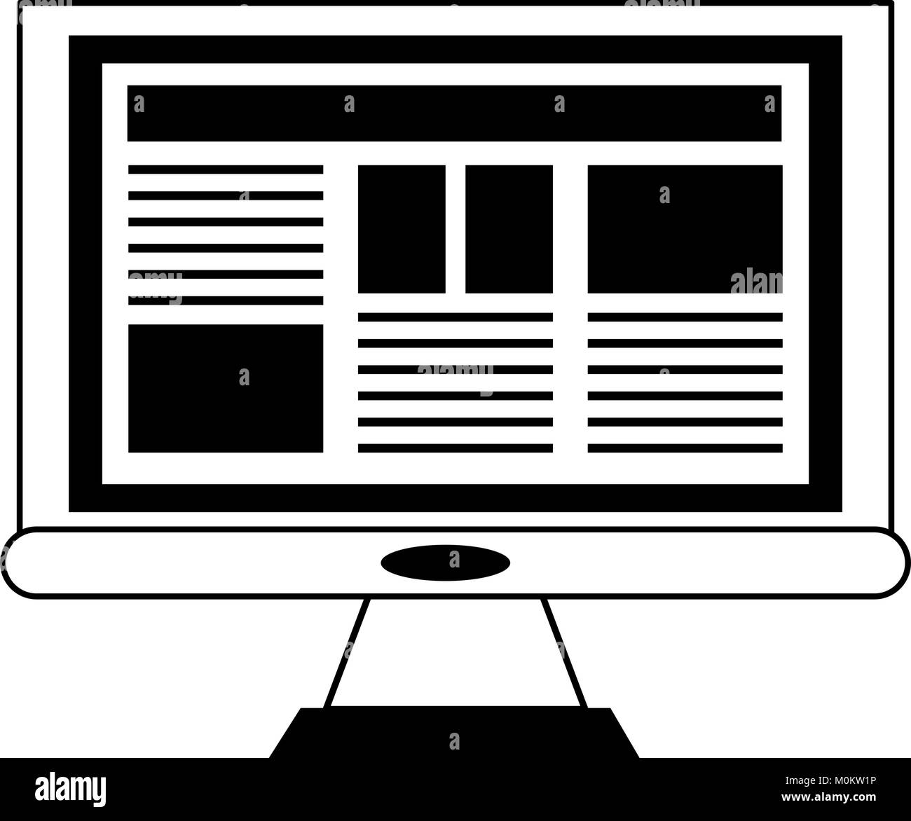 Pc screen isolated Stock Vector Image & Art - Alamy