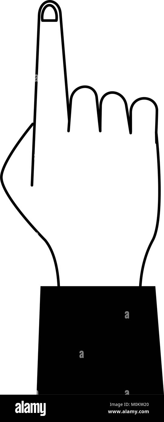 Hand touching something Stock Vector Image & Art - Alamy