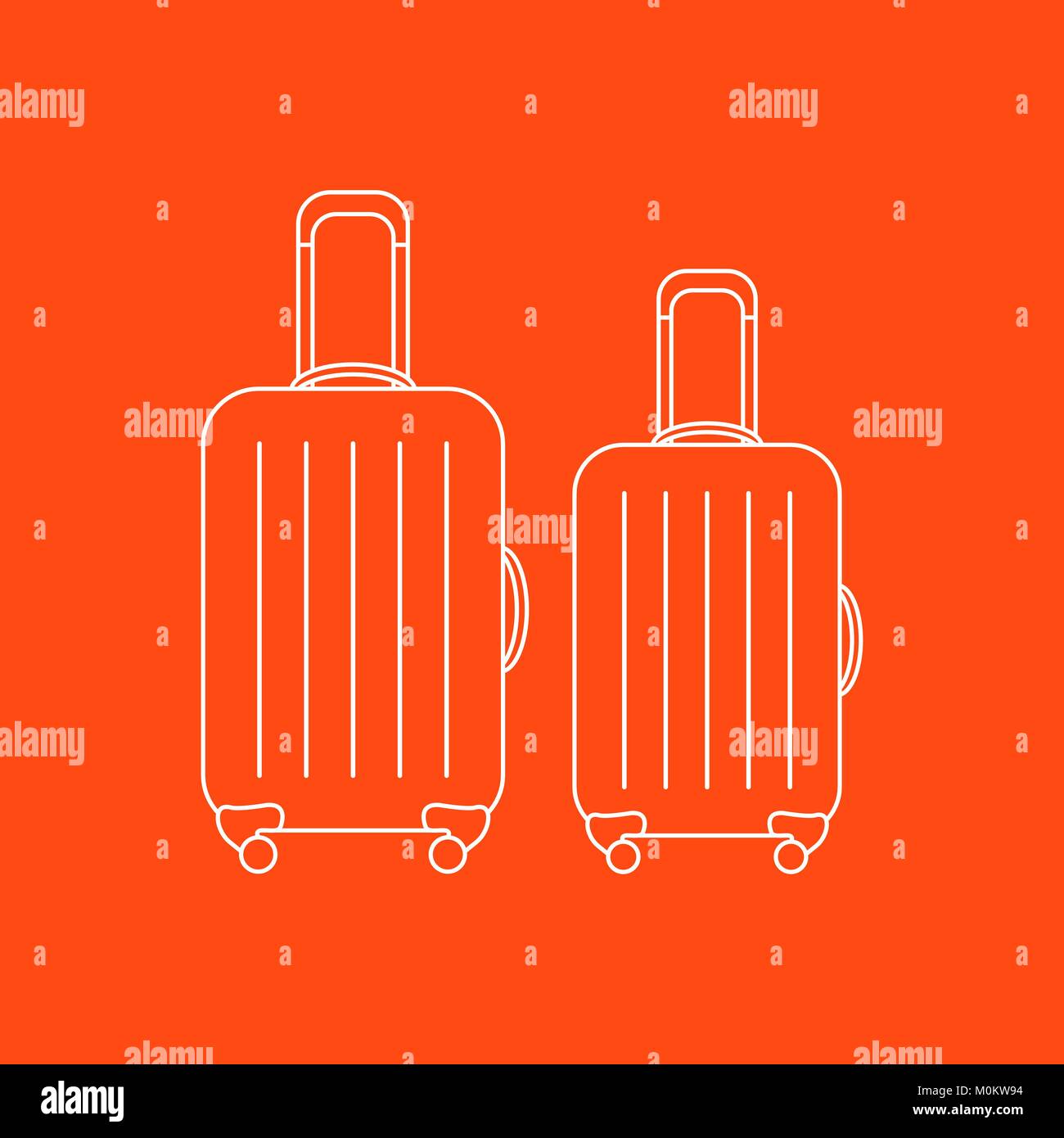 Vector illustration of suitcases for travel. Summer time, vacation ...