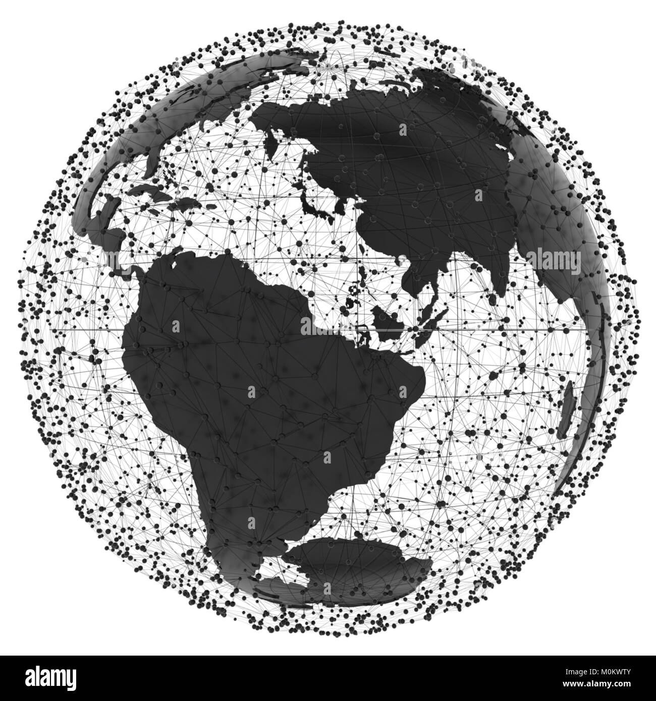 Globe internet connecting. 3d illustration Stock Photo - Alamy