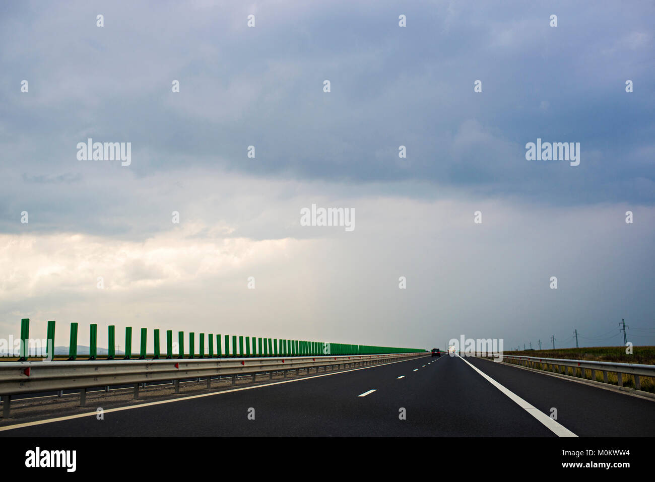 Highway going through Romania country Stock Photo - Alamy