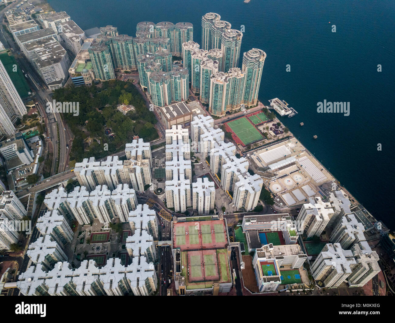 Private housing of Hong Kong from drone view Stock Photo - Alamy