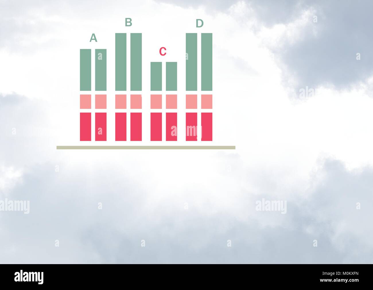 colorful chart statistics in sky Stock Photo - Alamy