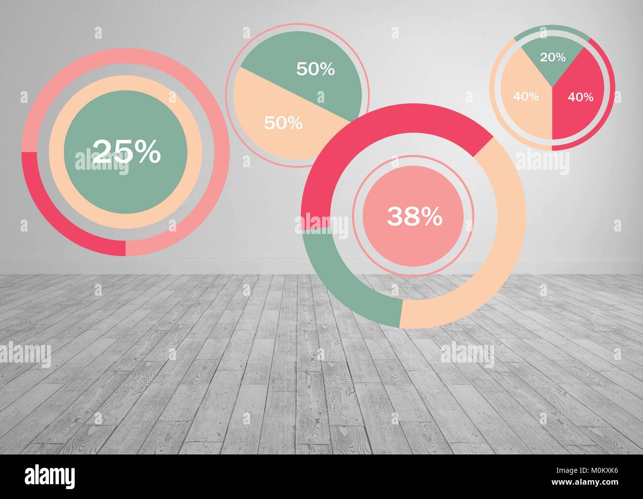 Colorful chart statistics in room Stock Photo - Alamy