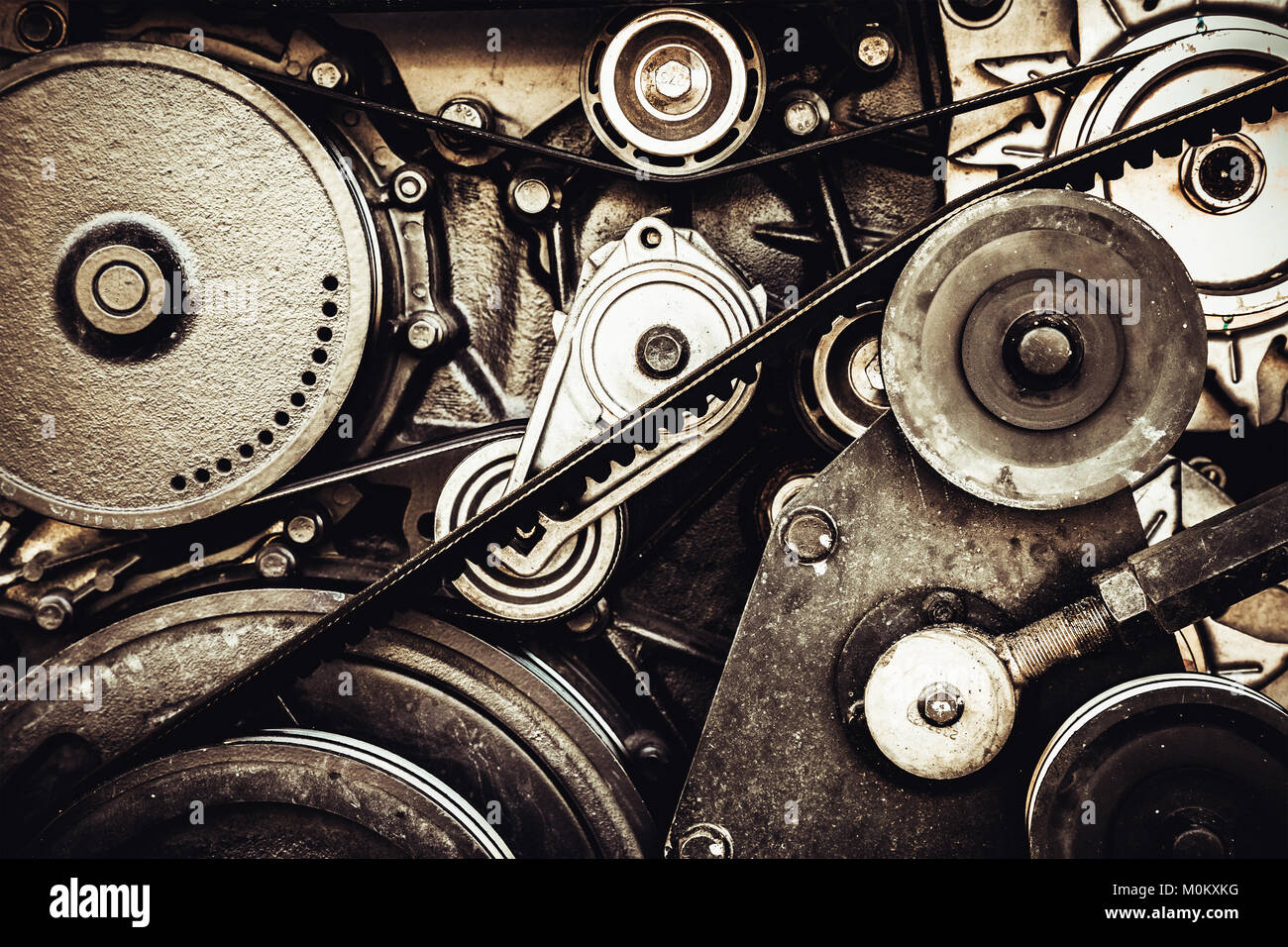 close-up car engine, internal combustion engine Stock Photo - Alamy