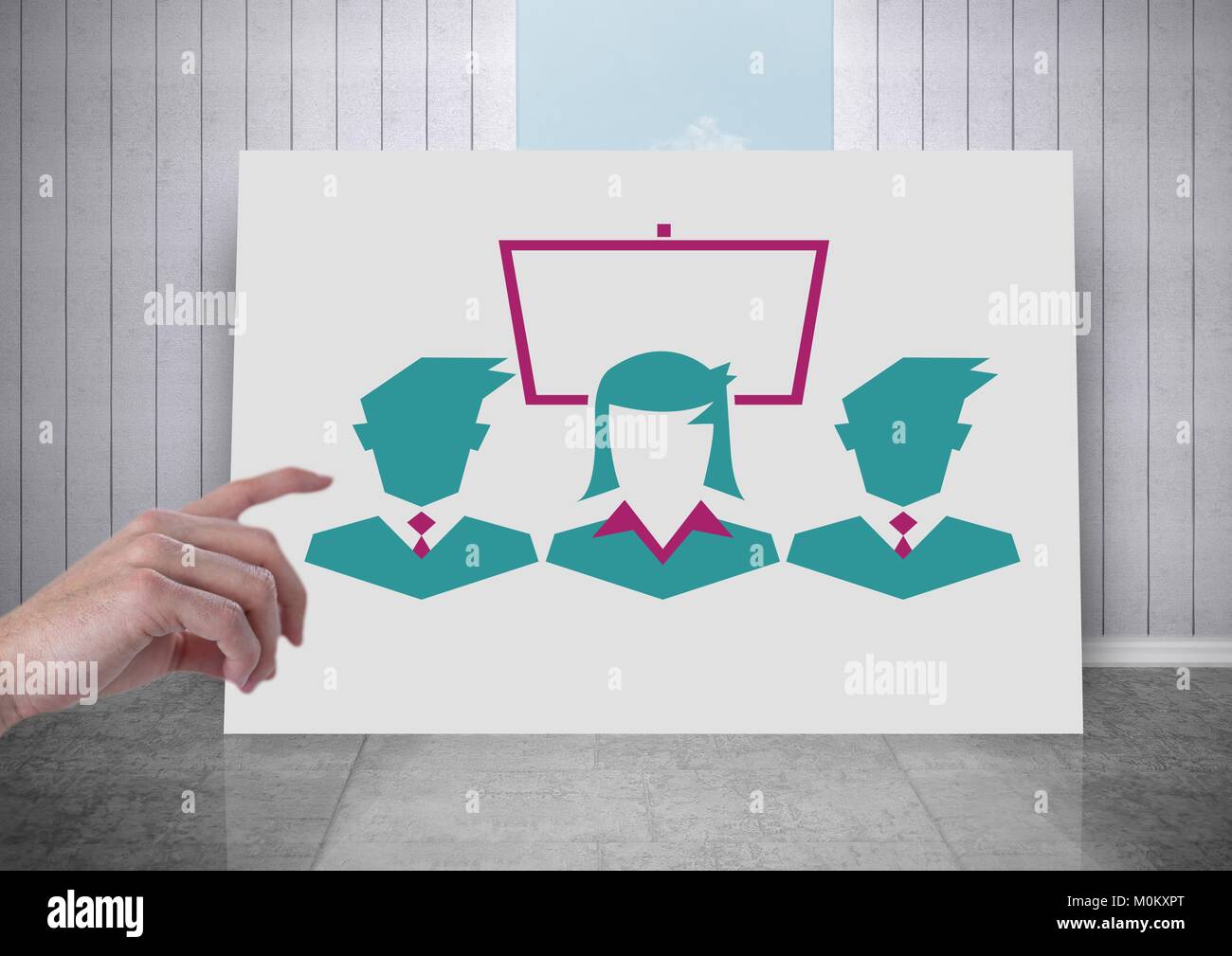 Hand pointing to screen hi-res stock photography and images - Alamy