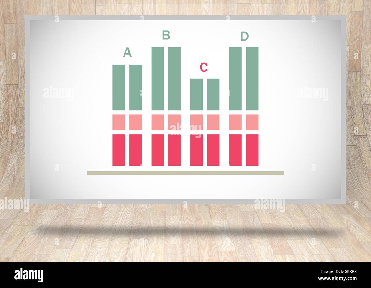colorful chart statistics on white board Stock Photo - Alamy