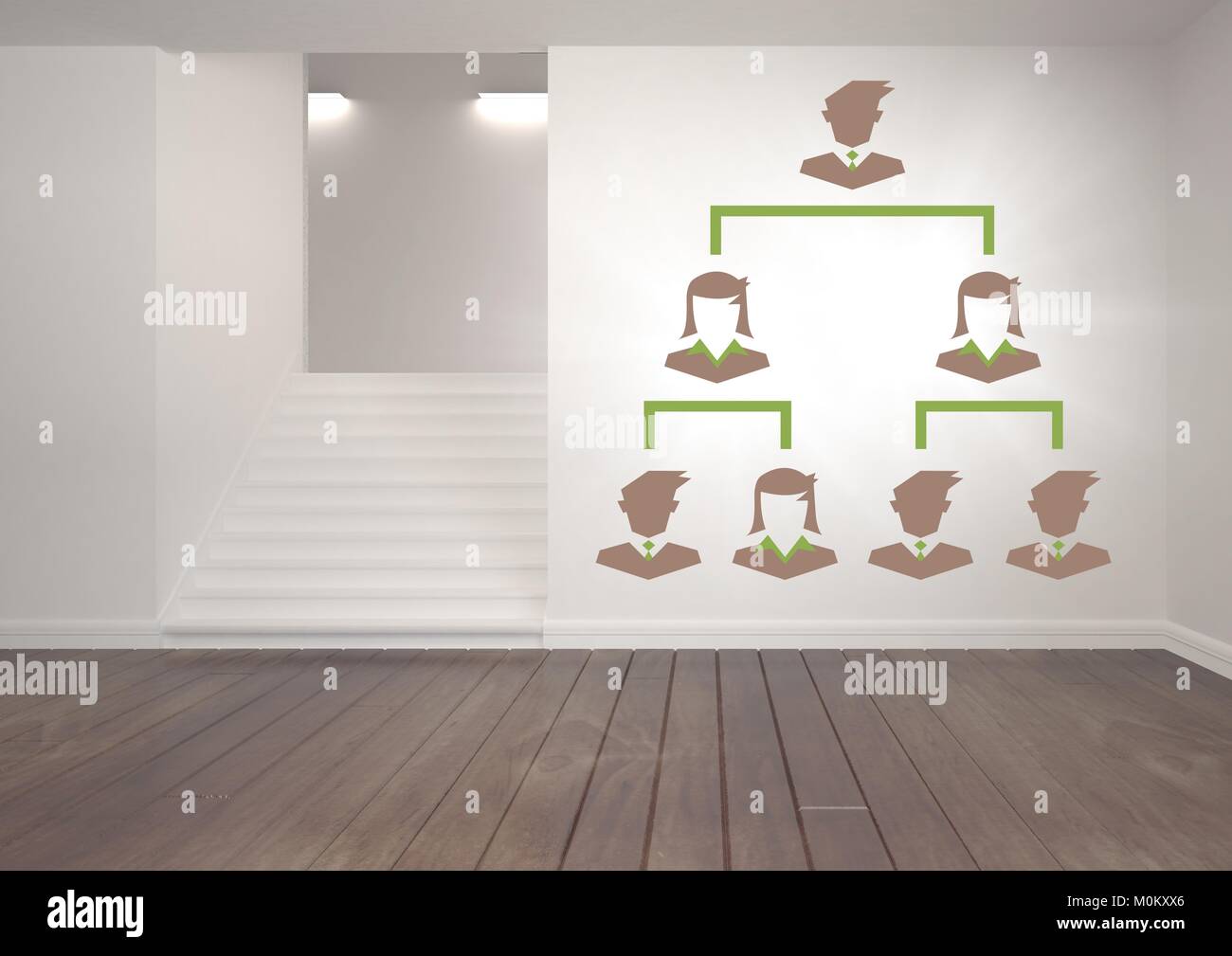 Business people icons connected in room Stock Photo - Alamy