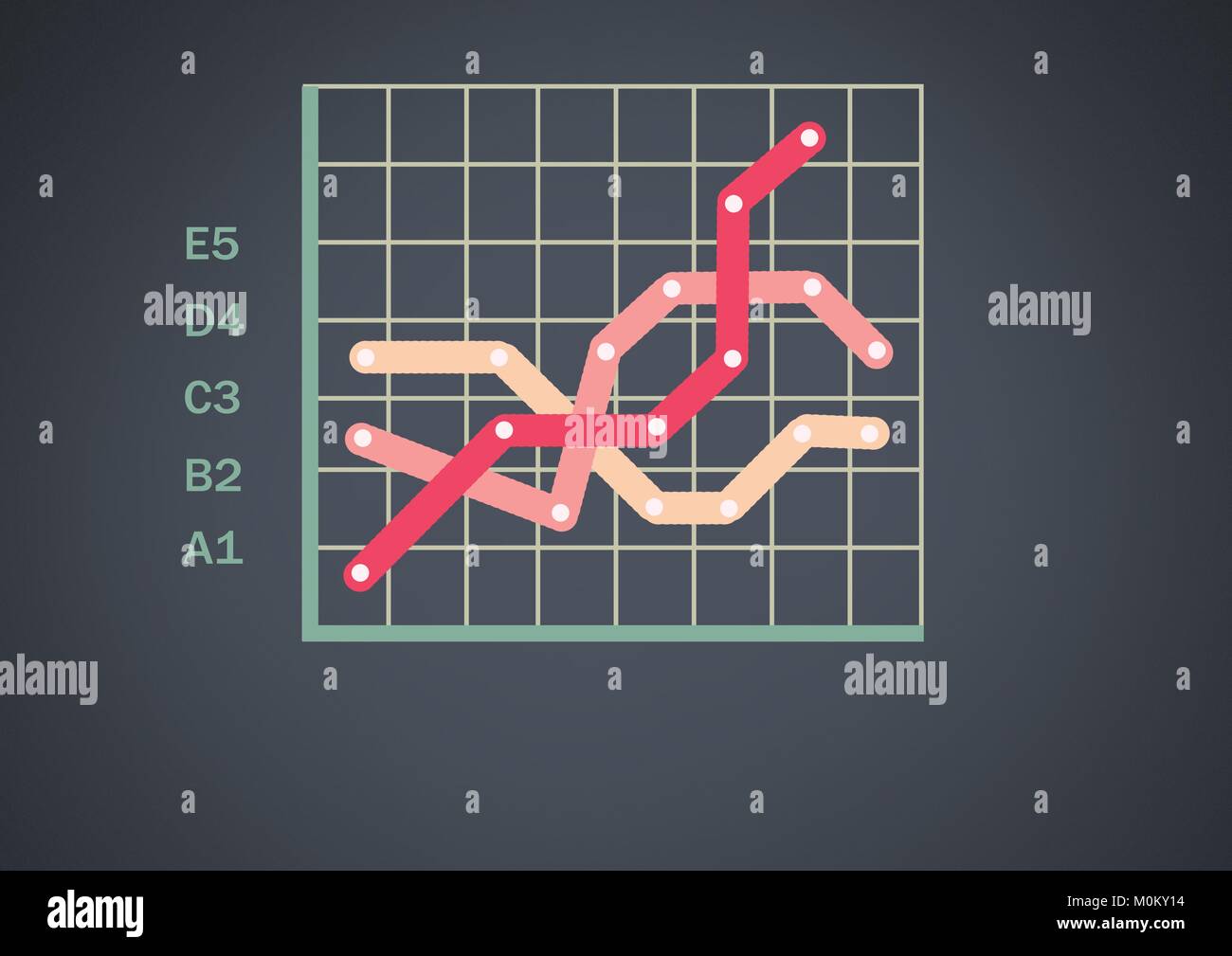 colorful grid chart statistics Stock Photo - Alamy