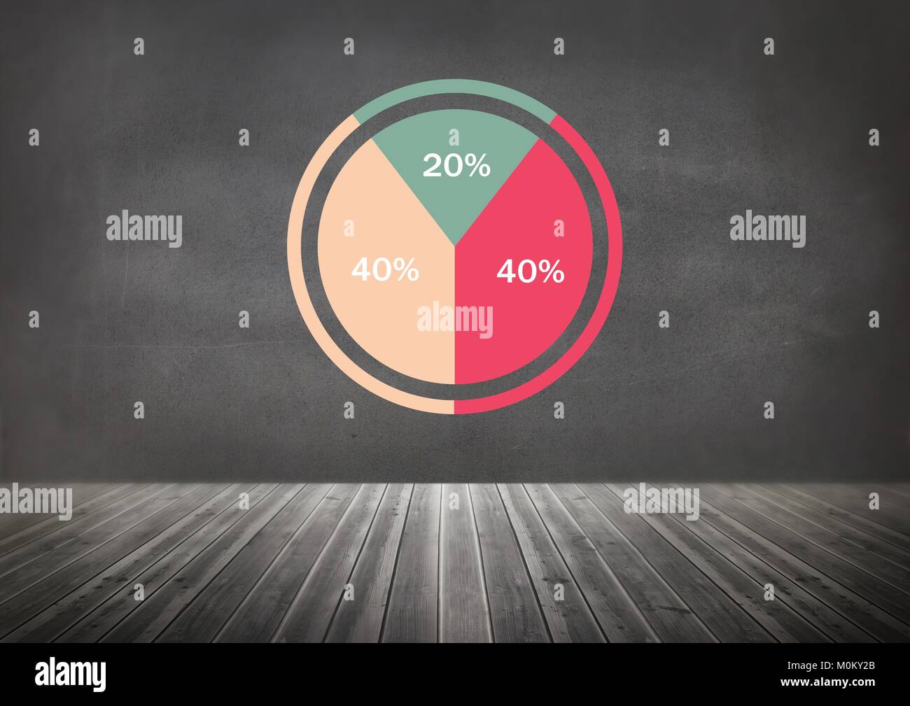 colorful chart statistics circle in dark room Stock Photo - Alamy