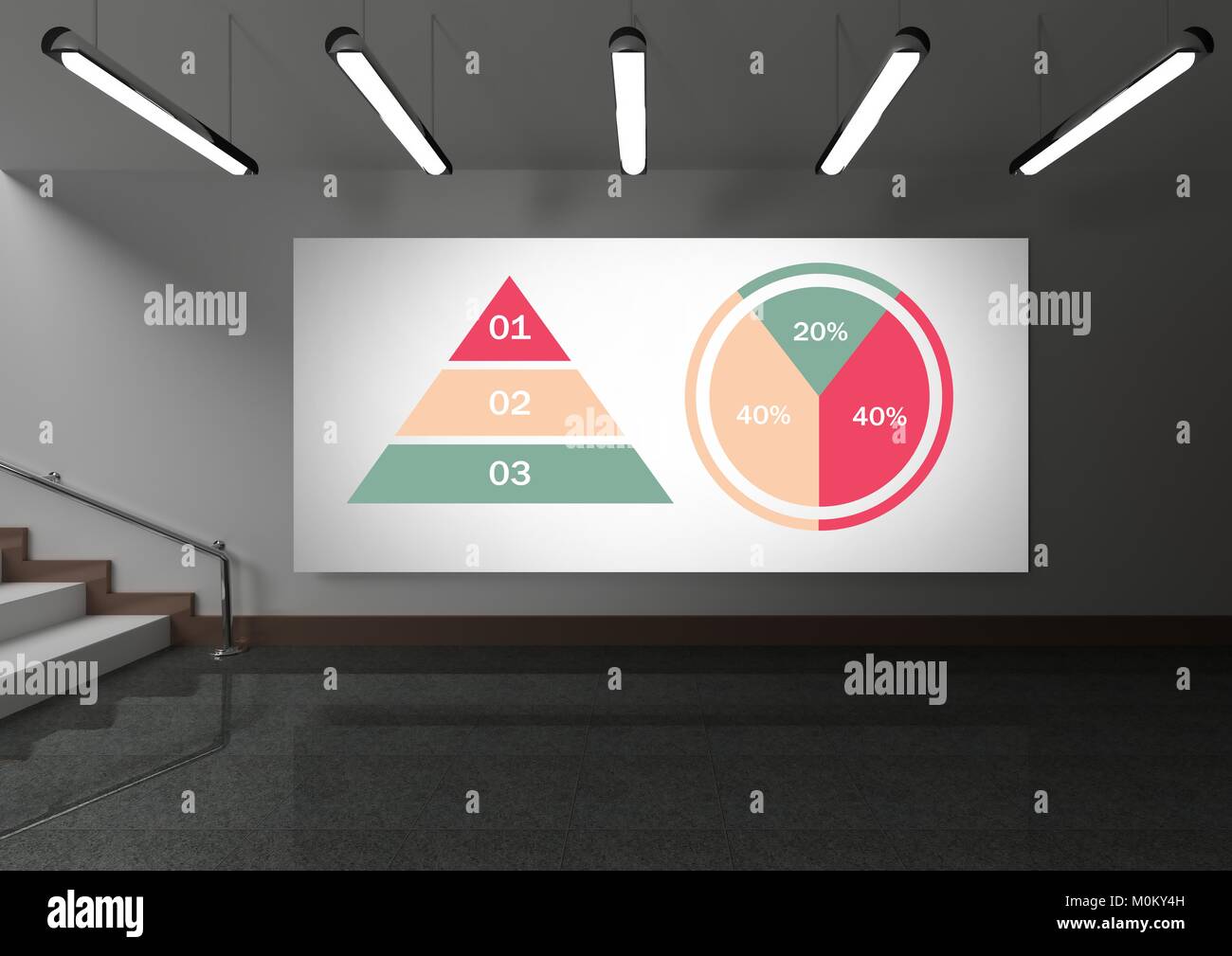 colorful chart statistics on white board Stock Photo - Alamy