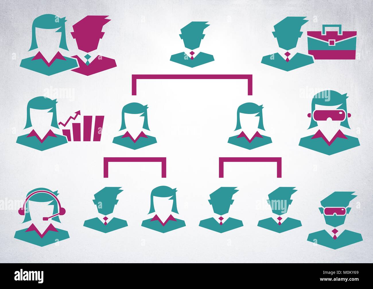 Connected icons hi-res stock photography and images - Alamy