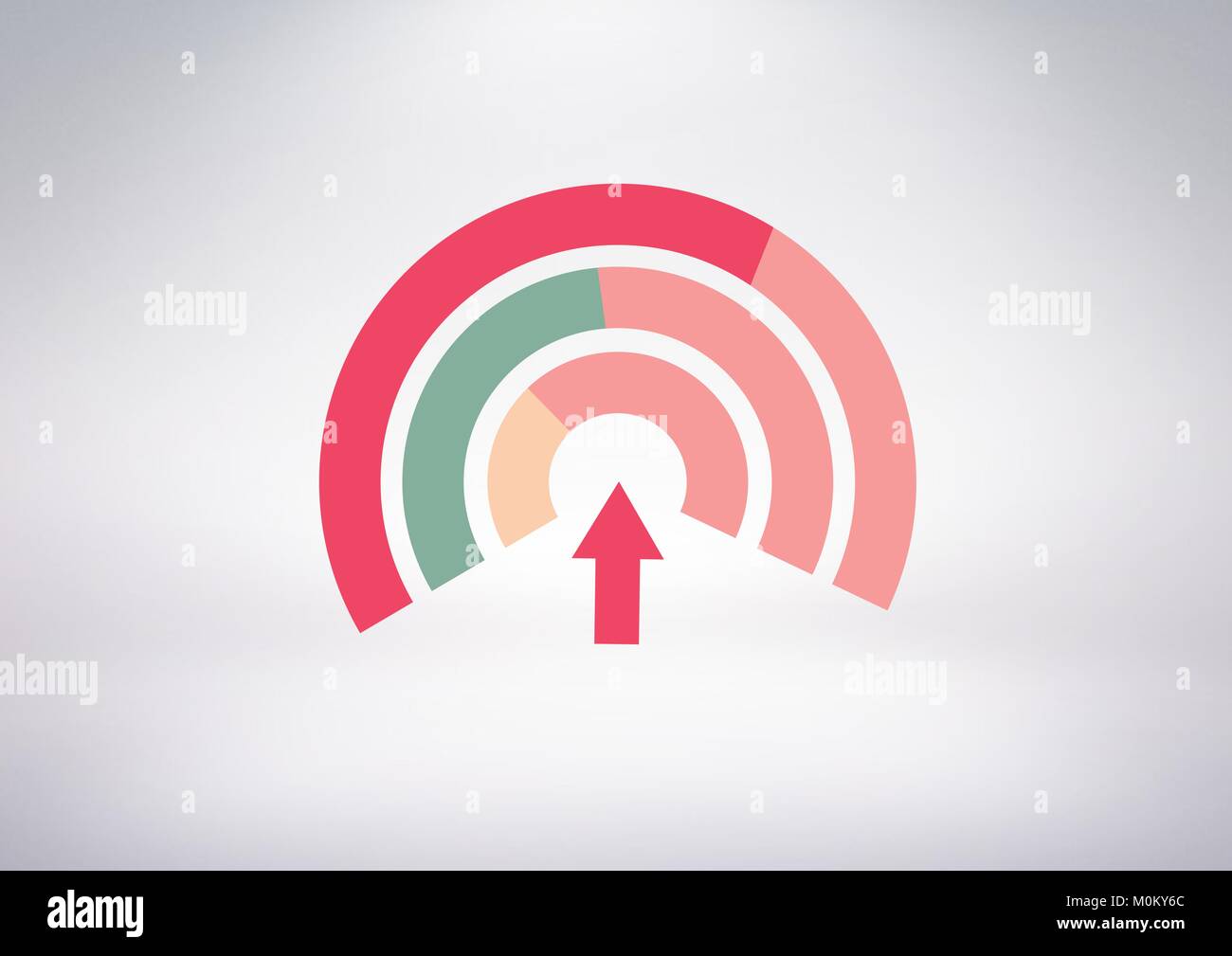 colorful chart statistics and arrow with bright background Stock Photo ...