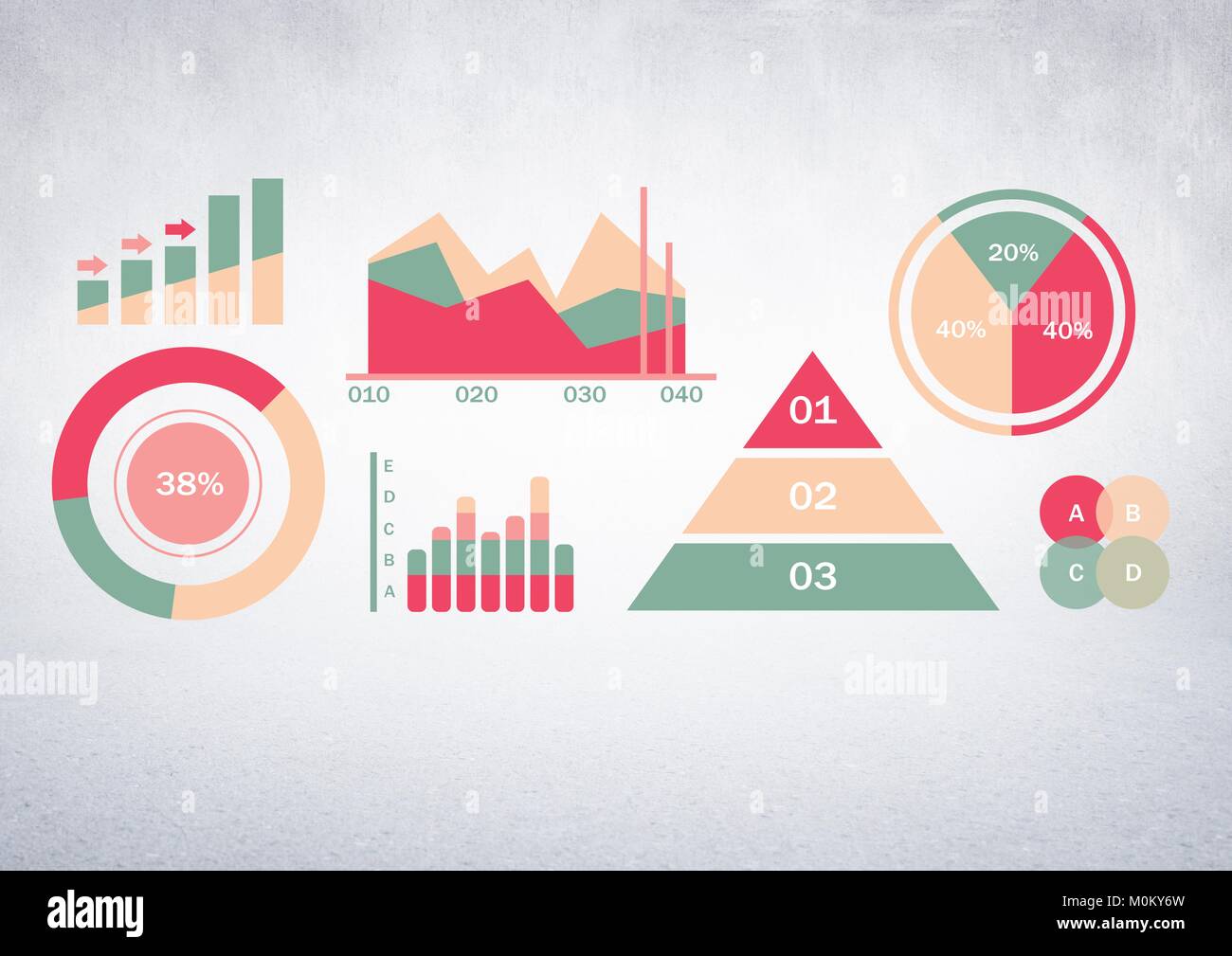 Colorful chart statistics Stock Photo - Alamy