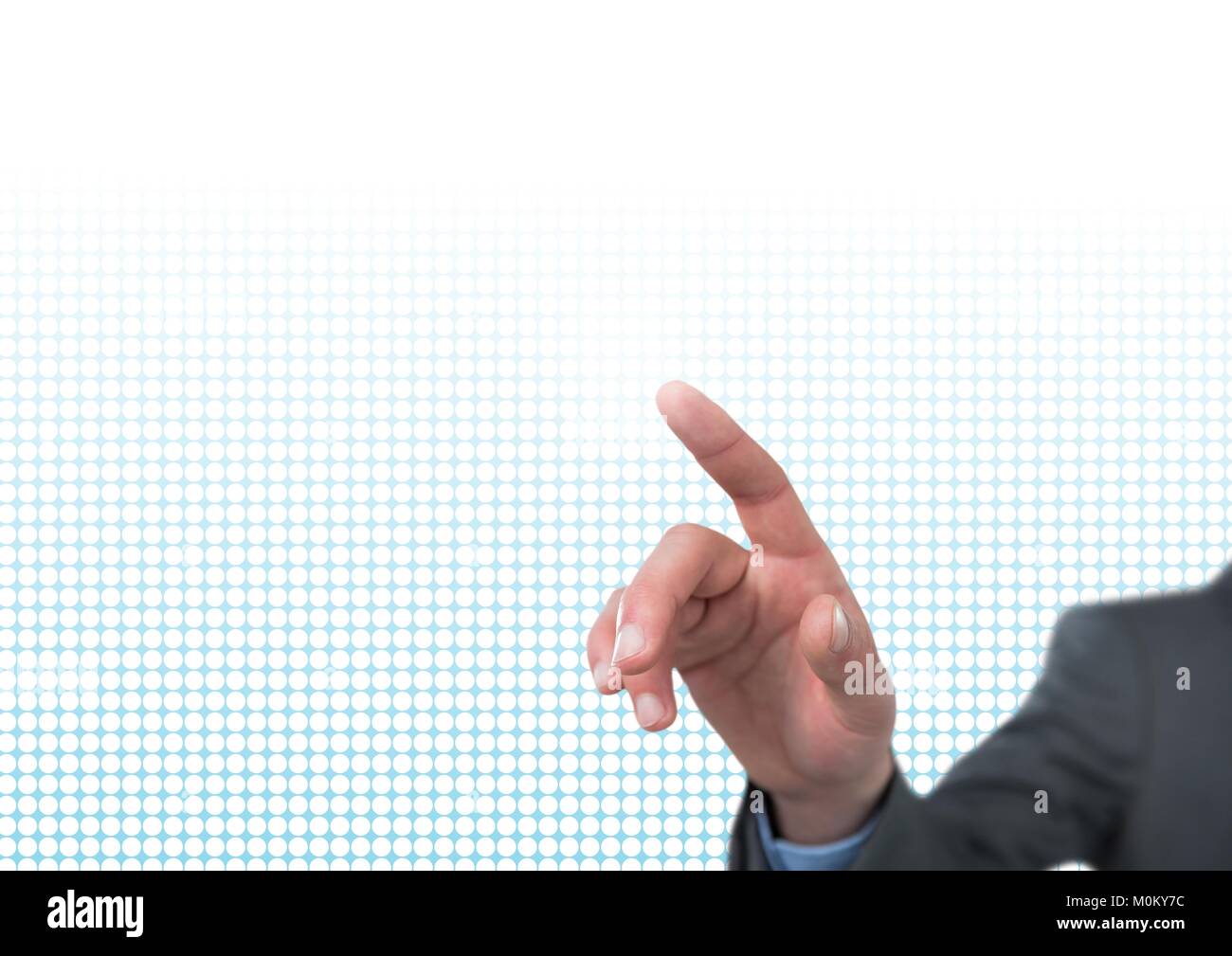 Hand pointing with pattern background Stock Photo - Alamy