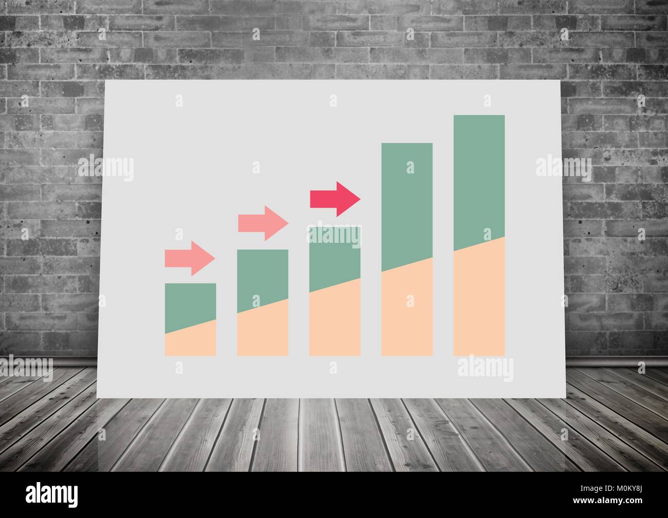 whiteboard with colorful chart statistics Stock Photo - Alamy