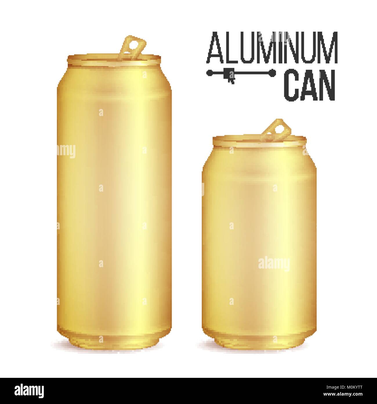 3d Cans Set Vector. Gold, Yellow Can. Beer, Lager, Alcohol, Soft Drink ...