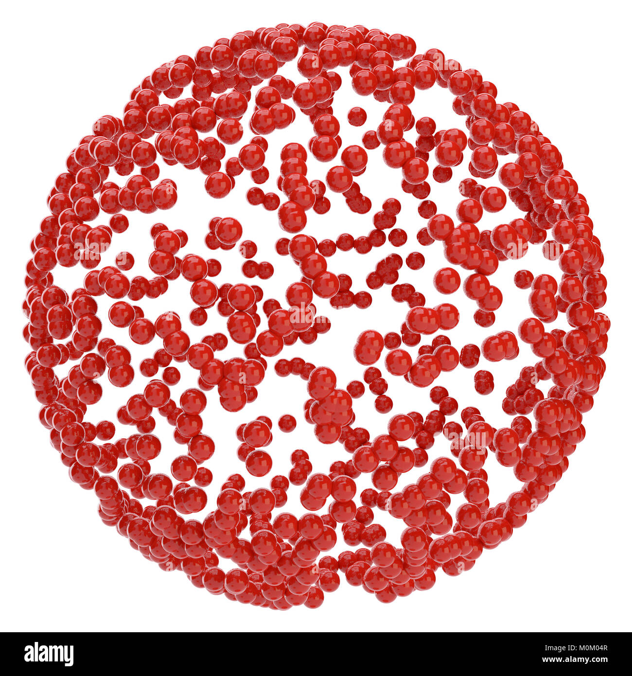 Red abstract sphere consisting of small particles Stock Photo - Alamy