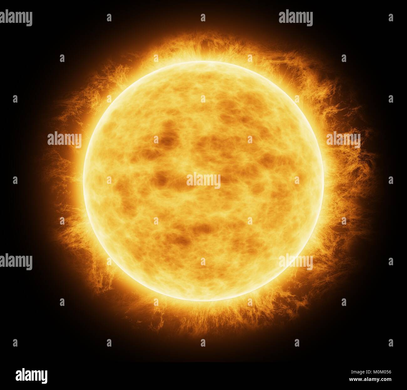 Bright and hot orange sun Stock Photo - Alamy