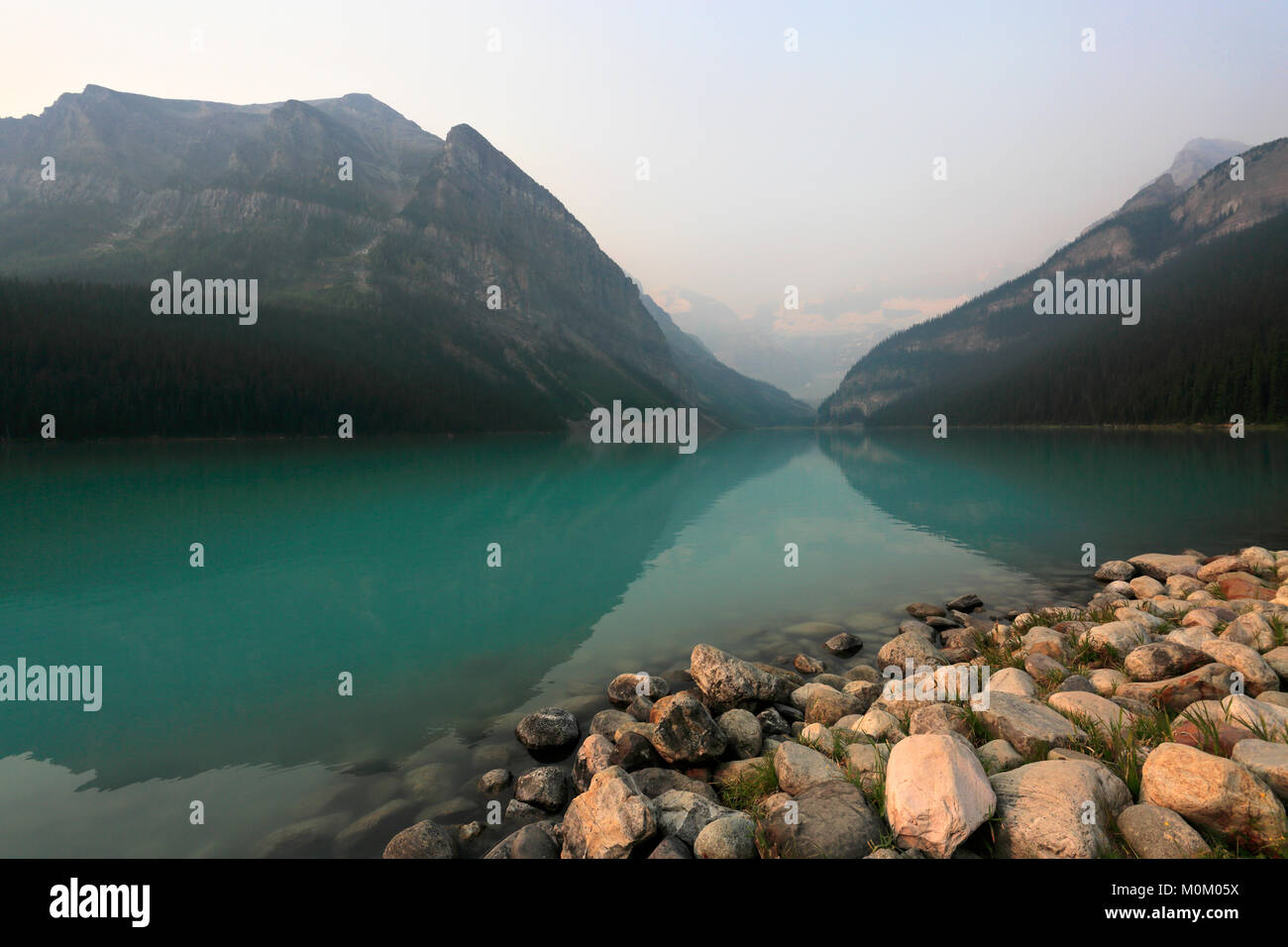 The glacial Lake Louise, Banff national Park, UNESCO World Heritage ...