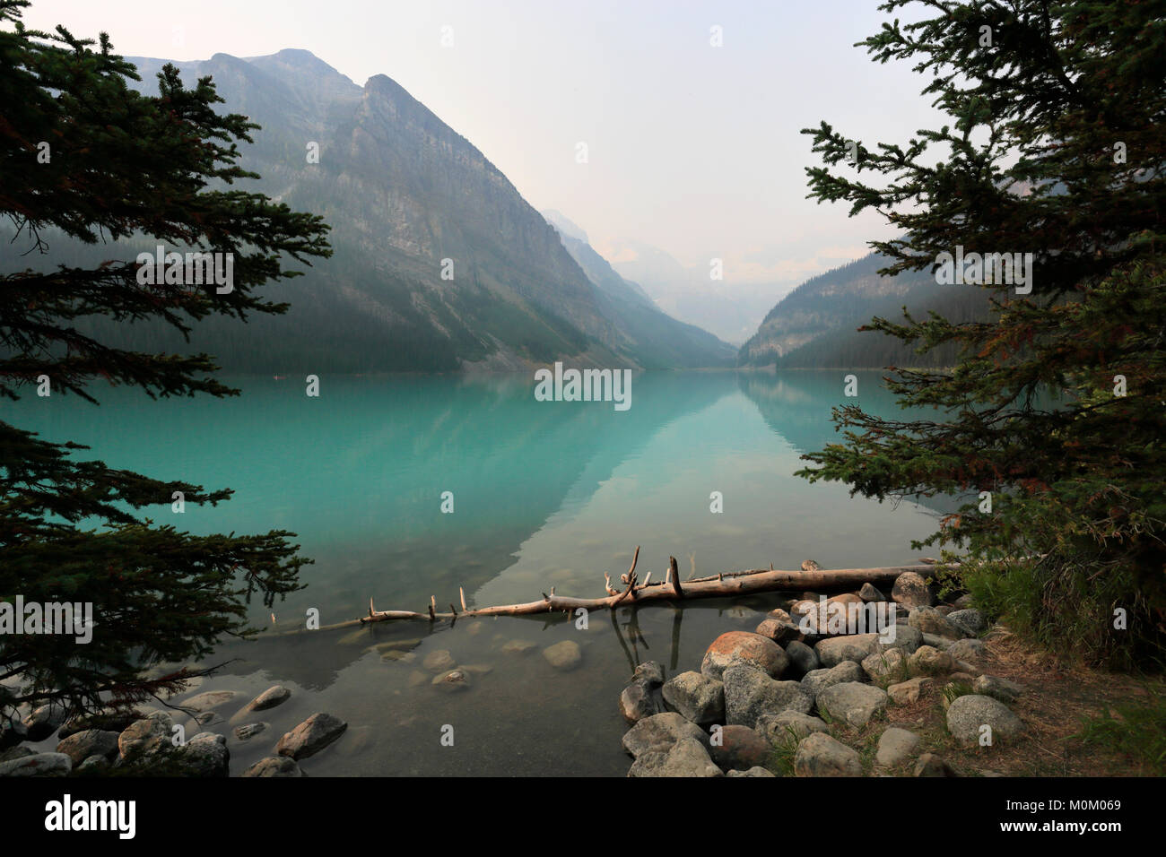 The glacial Lake Louise, Banff national Park, UNESCO World Heritage ...