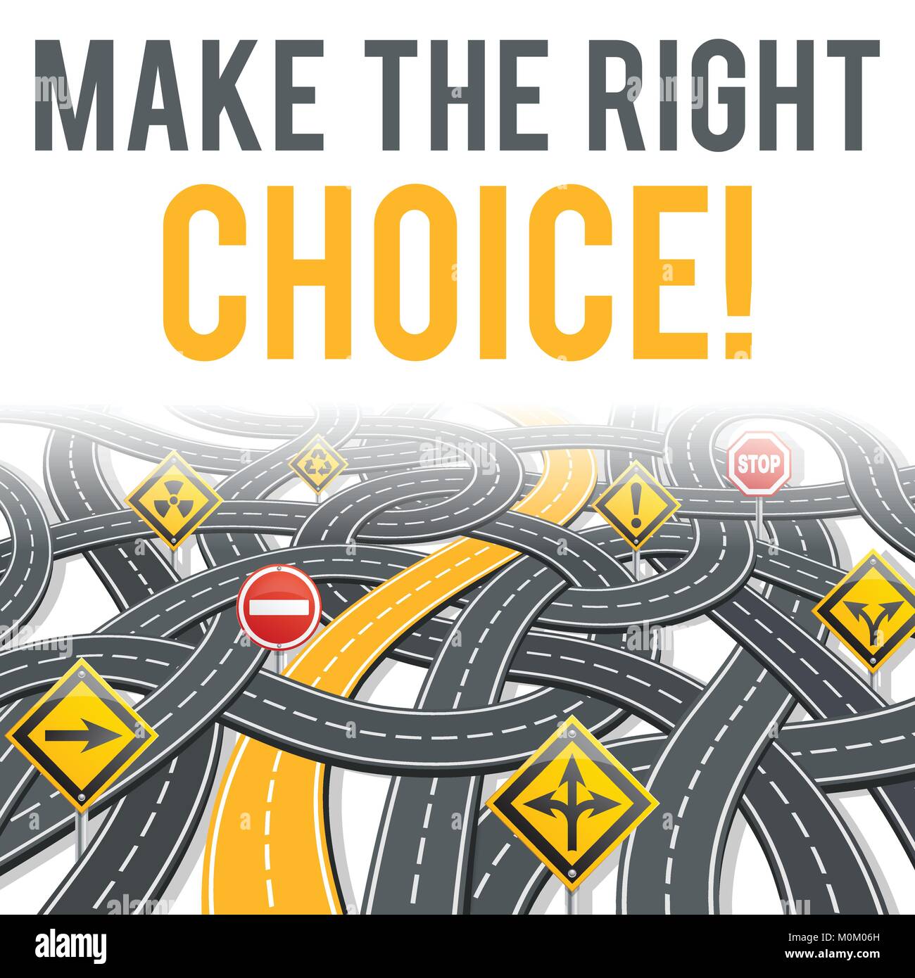 Road Infographics with Signposts Stock Vector Image & Art - Alamy