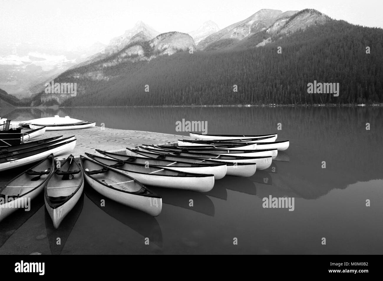 The glacial Lake Louise, Banff national Park, UNESCO World Heritage ...