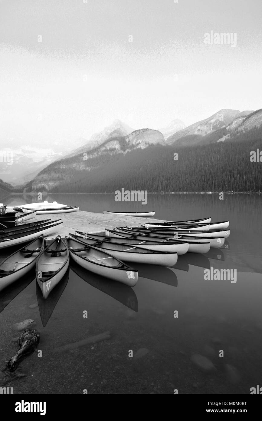 The glacial Lake Louise, Banff national Park, UNESCO World Heritage ...