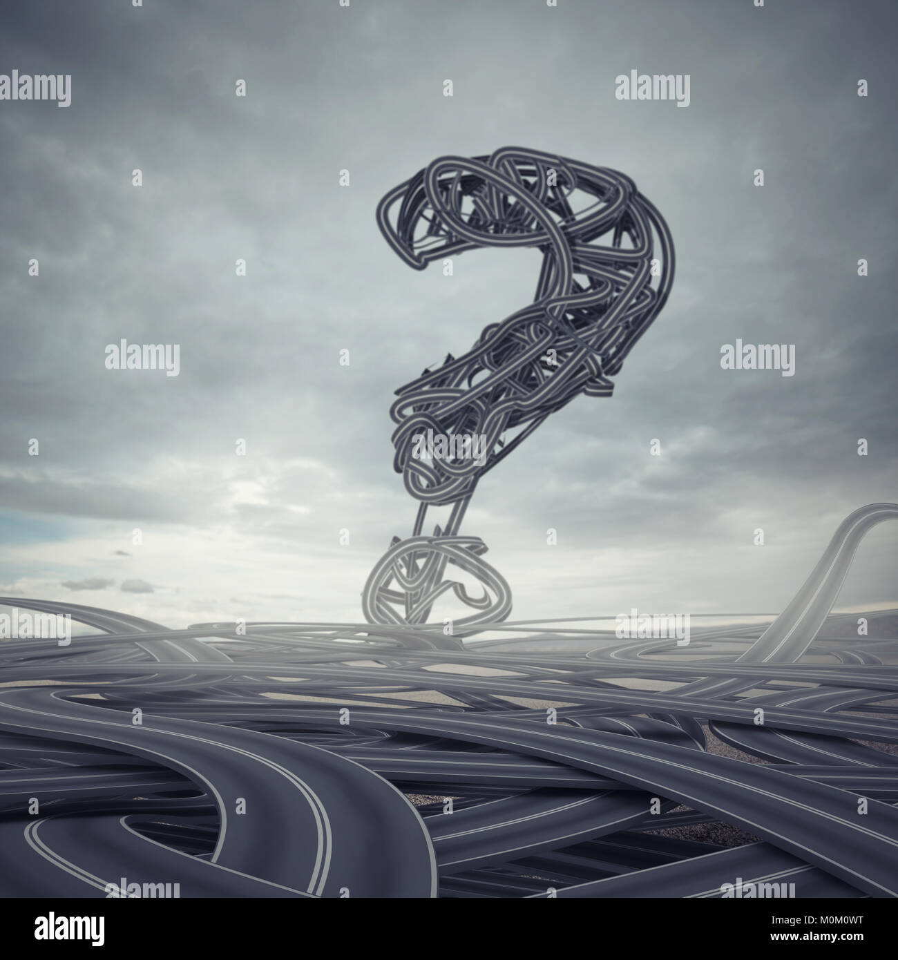 Difficult choices. 3D Rendering Stock Photo - Alamy