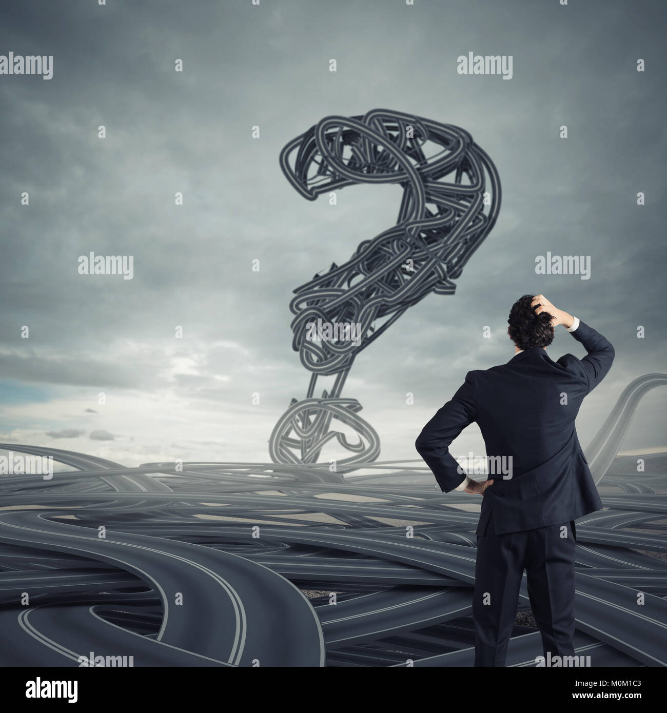 Difficult choices. 3D Rendering Stock Photo - Alamy
