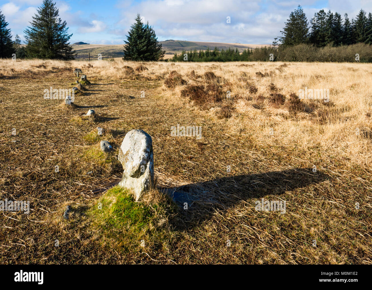 Ancient stone row, Site Number 11A, on Lakehead Hill prehistoric ...