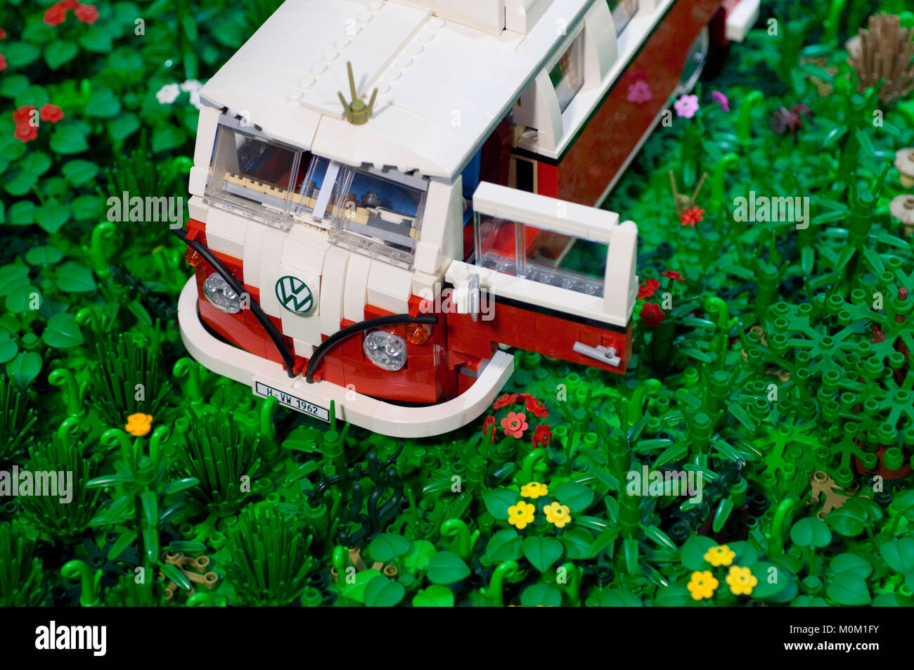 Lego Brick Model of Volkswagen Camper Van Stock Photo - Alamy