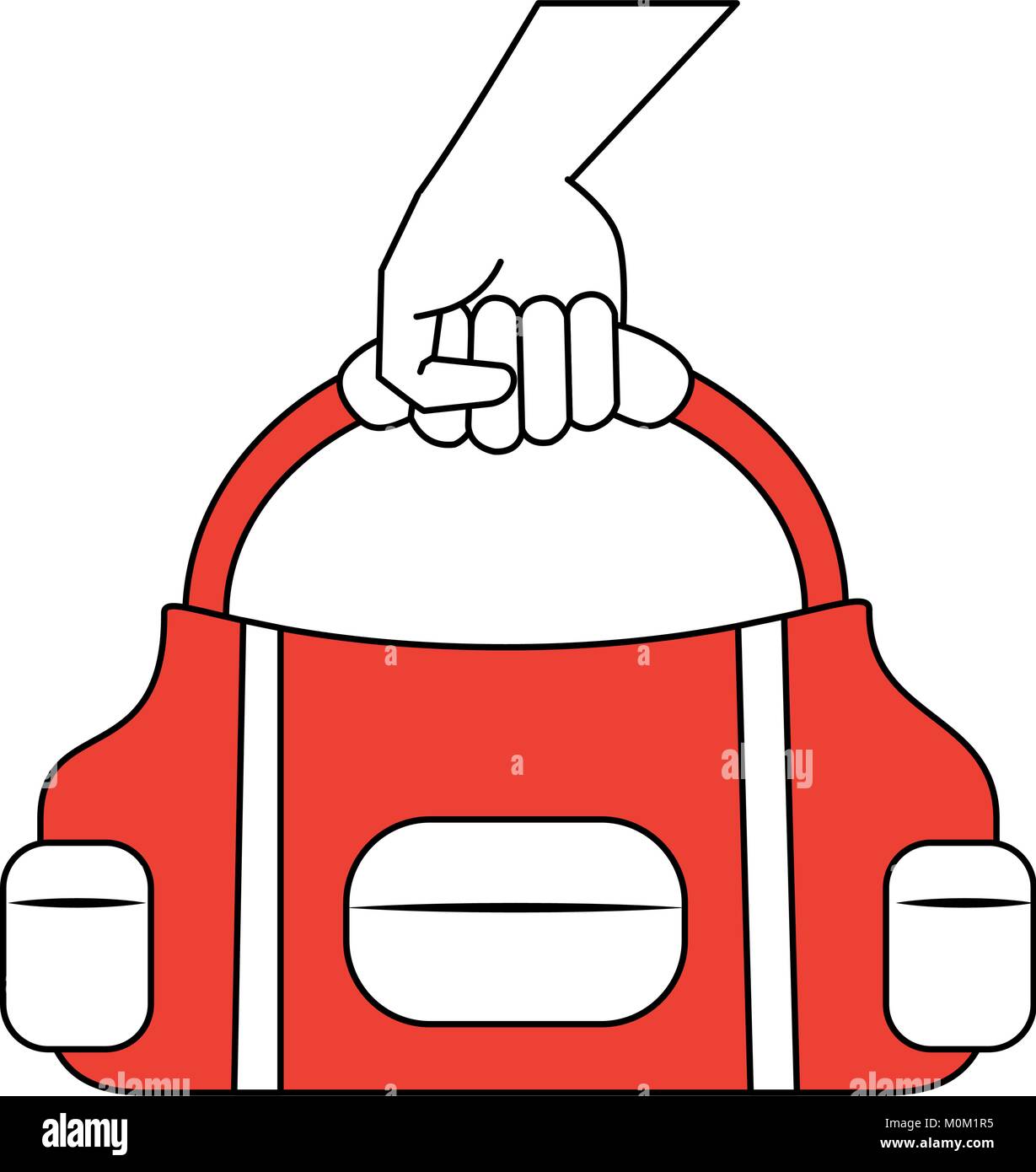Hand holding sport bag Stock Vector Image & Art - Alamy