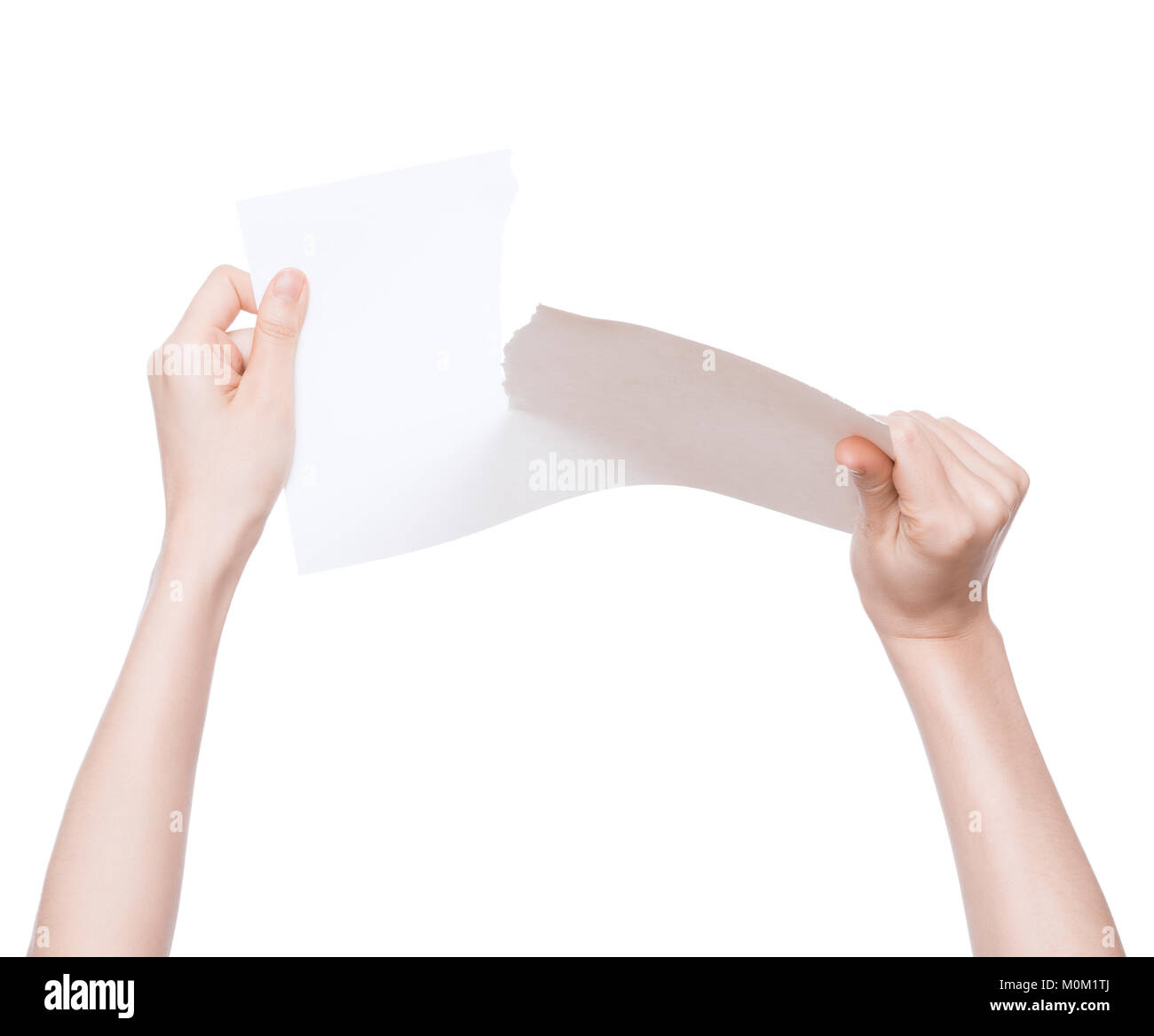 Beautiful female hand on a white background Stock Photo - Alamy