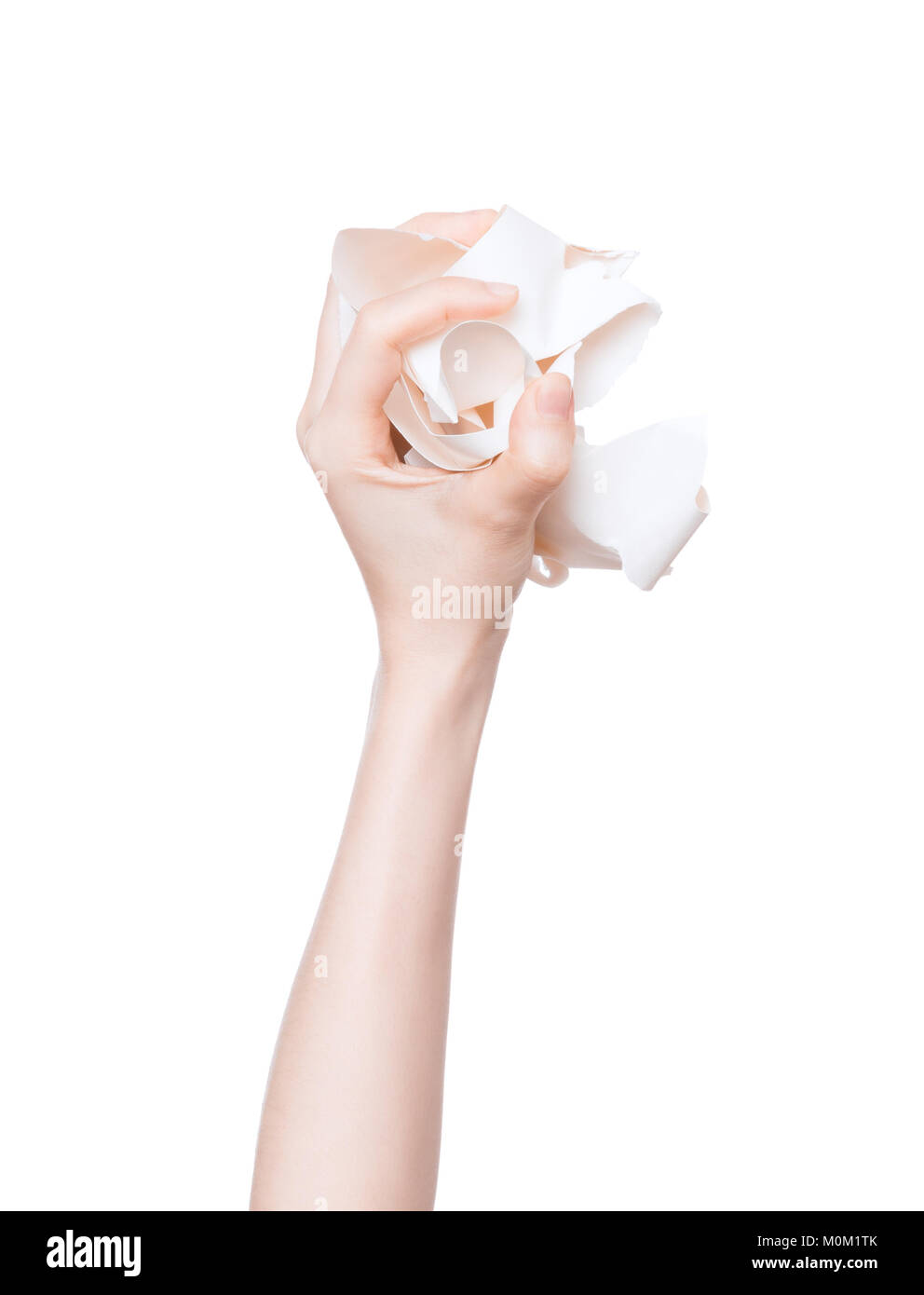 Beautiful female hand on a white background Stock Photo - Alamy