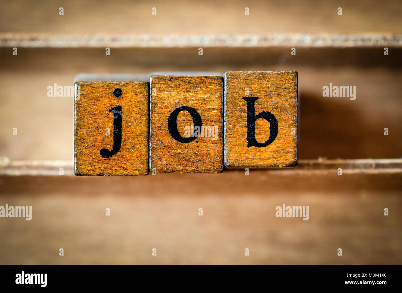 job concept vintage letterpress Stock Photo - Alamy