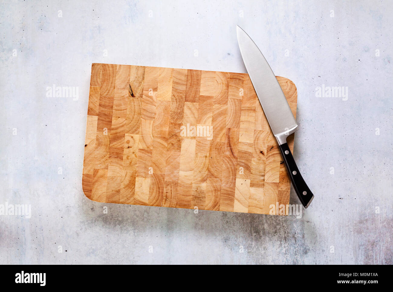 chef knife on a cutting board Cooking. food background. copy space ...