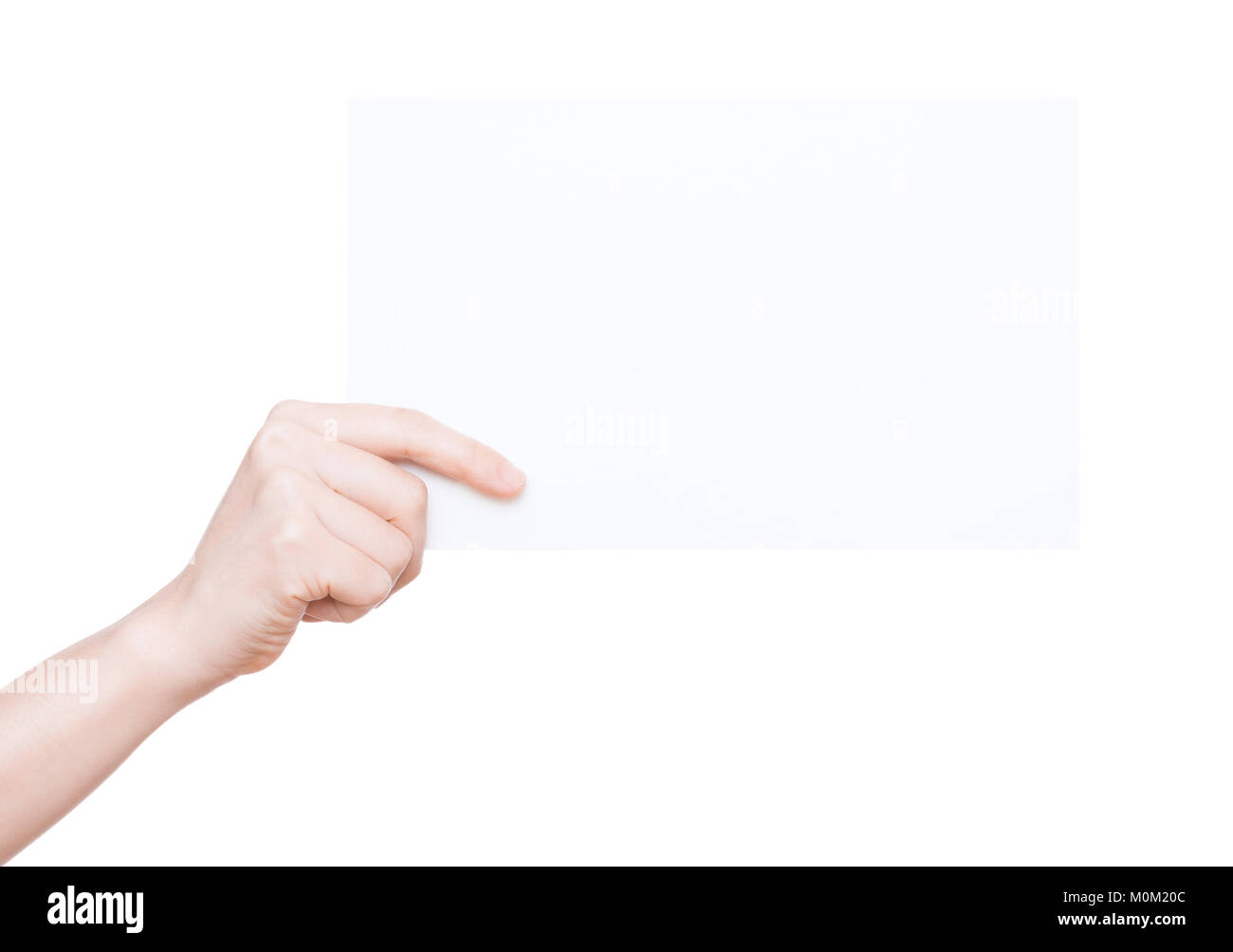 Beautiful female hand on a white background Stock Photo - Alamy