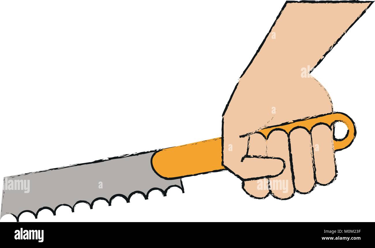 Serrated bread knife black Stock Vector Images - Alamy