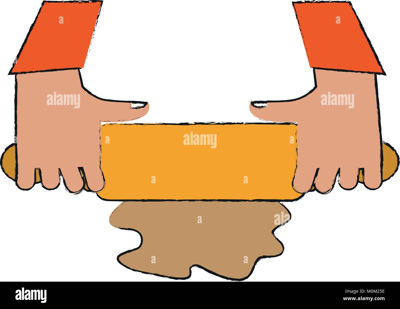 Hands with rolling pin Stock Vector Image & Art - Alamy