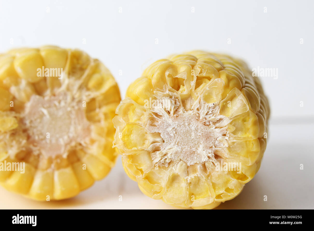 Two Corn on the Cobs Stock Photo - Alamy